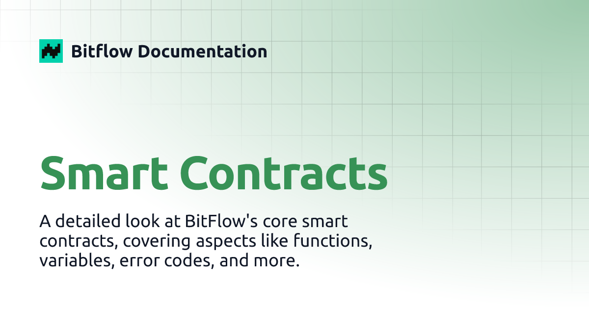 Smart Contracts | Bitflow Documentation